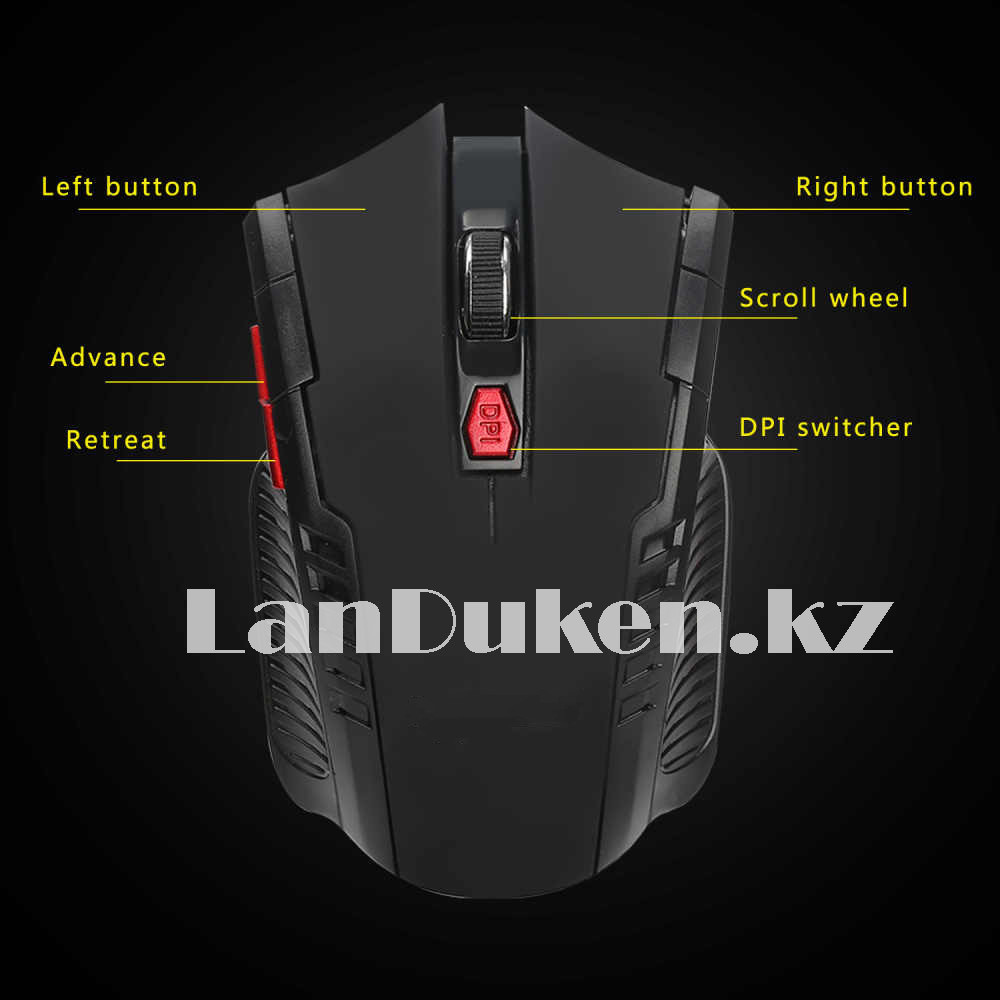 Беспроводная компьютерная USB мышь wireless 6d gaming mouse 2.4Ghz ...