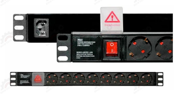 LinkBasic CFU08-D-H1.5U-2.0 панель питания 19" на 8 розеток, немецкий ...