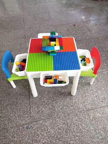 Стол конструктор Lego Duplo с 2 стульями, 3 в 1 детский стол ...
