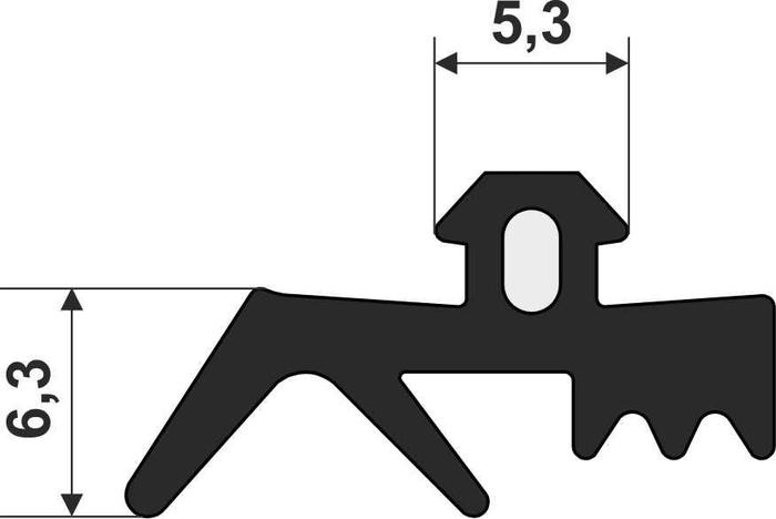 Уплотнитель АР-30 S, для алюминиевого профиля. Алпроф (id 66879920)