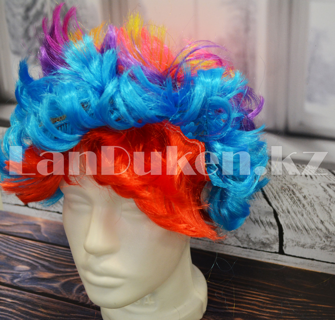 Парик для клоуна цветной карнавальный в ассортименте (разноцветный ...