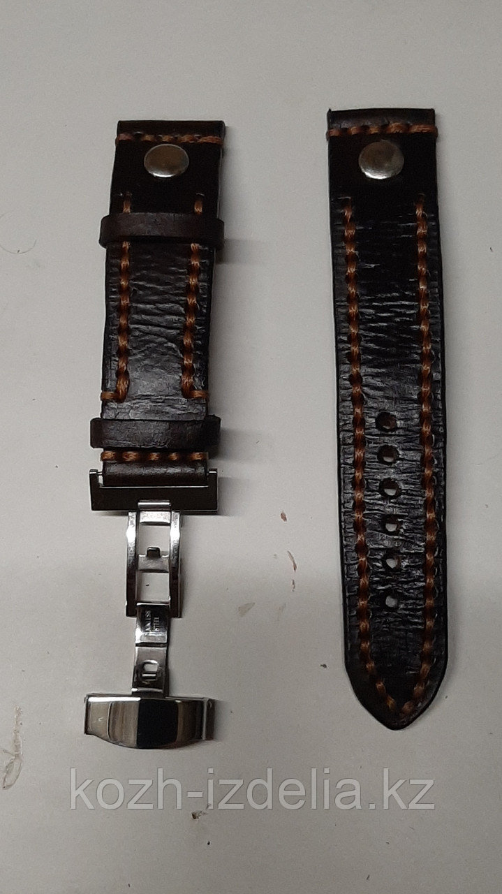 Кожаный ремешок для часов с застежкой бабочка: продажа, цена в Алматы ...
