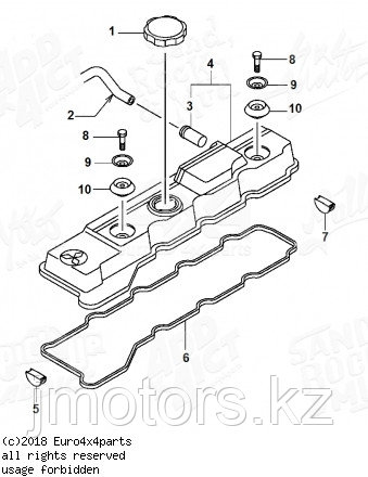 Комплект клапанной крышки 4M40 me200403 me200269 me200270 me011282 ...