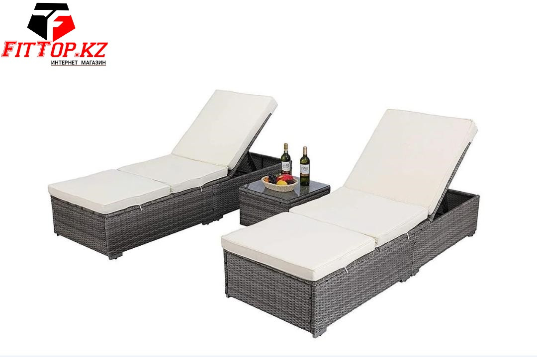 Купить Комплект из 2-х шезлонгов со столиком "Малибу” в Алматы, цена