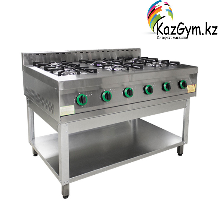 Плита газовая 6-ти конфорочная без жар. шкафа ПГ-6-01(1265х850х860 (960 ...