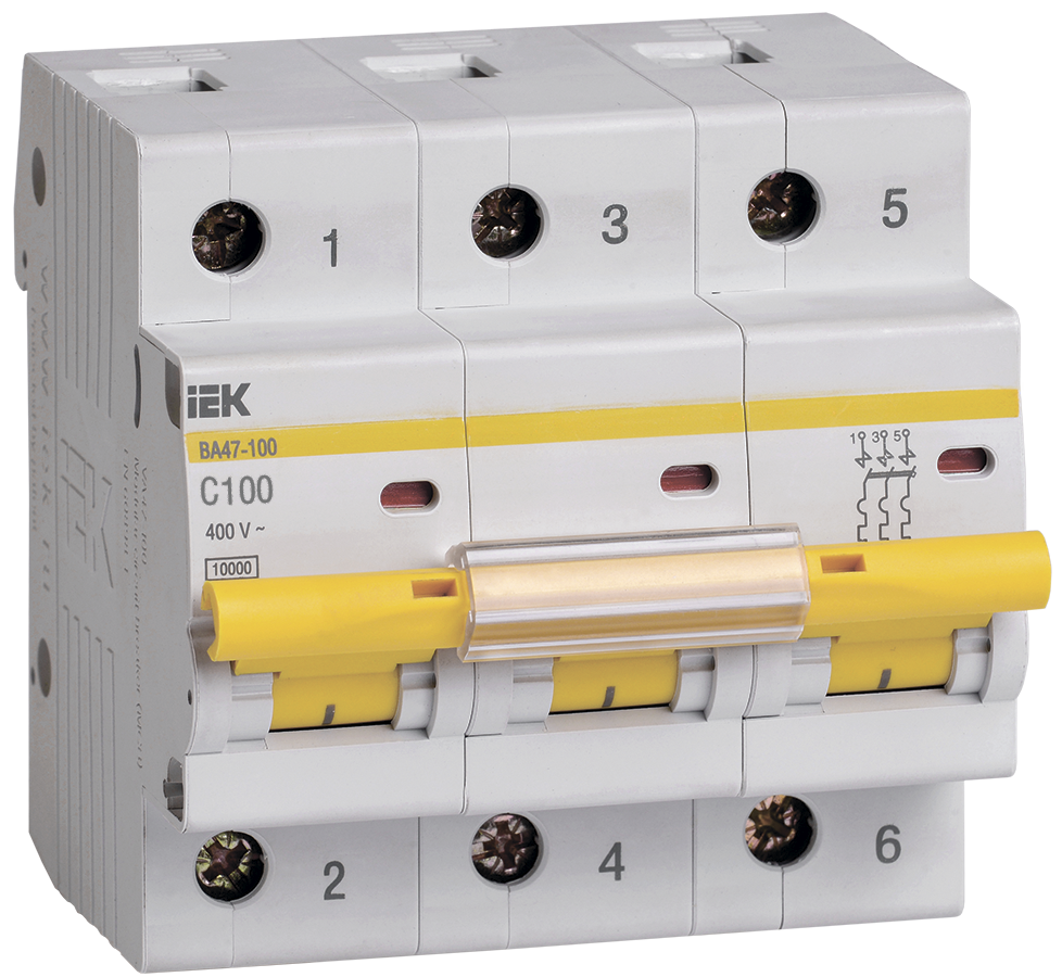 Заказать Автомат 3Р ВА 47-100 100А ИЭК в интернет-магазине 220 VOLT ️