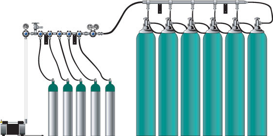 Oxyfill® Transfill System - Кислородная рампа до 6 баллонов: сварочное оборудование, широкий ...