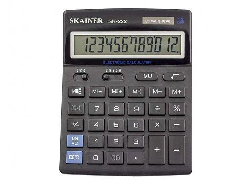 Калькулятор настольный SKAINER "222" 12 разрядный черный купить в ...
