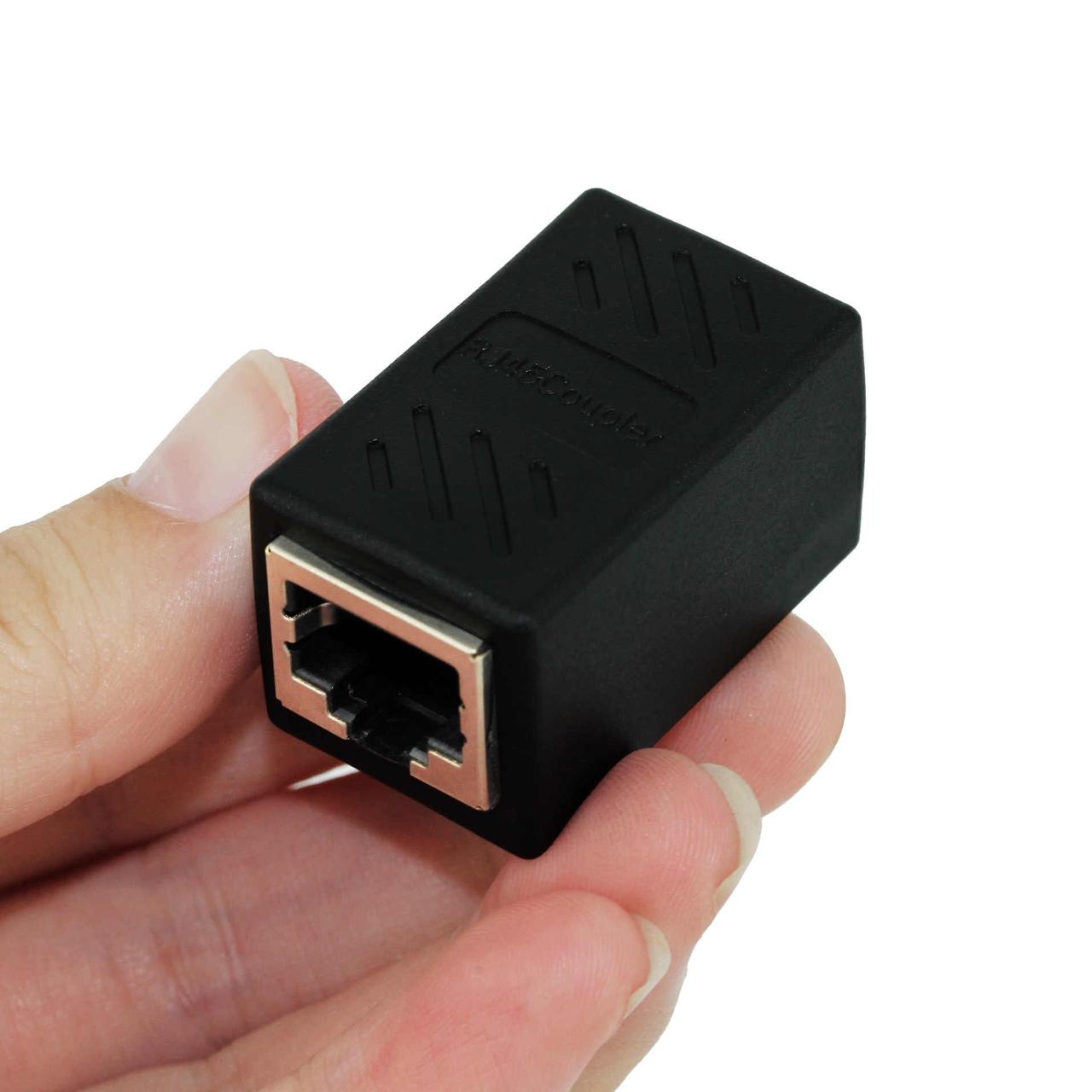 Соединитель витой пары RJ45 в экране, Cat.5,6 1 гнездо - 1 гнездо ...
