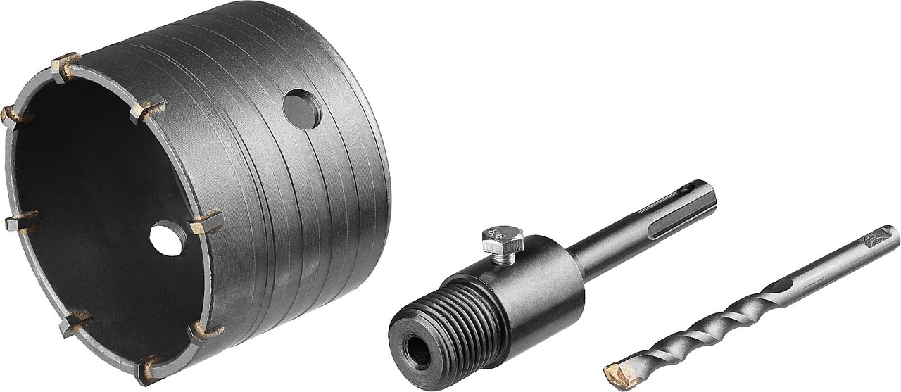 Коронка по бетону СИБИН SDS-Plus, в сборе, d=80мм (29216-80) (id 50048826)
