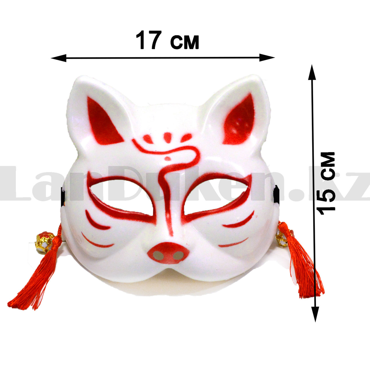 Маска Кицунэ японской демонической лисы Kitsune fox на резинке с ...