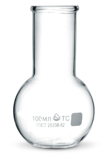 Колба П-2-500-34 круглая плоскодонная купить по выгодной цене в Алматы