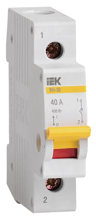 Выключатель нагрузки (мини-рубильник) ВН-32 1Р 40А IEK - купить по ...