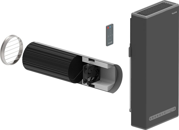 Рекуператор воздуха Vakio Base Smart тёмно-серый (id 103370607)