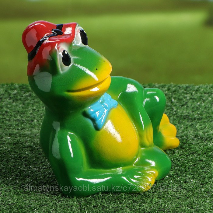 Садовая фигура "Лягушка в шляпе", разноцветный, 22 см, микс (id 103958653)