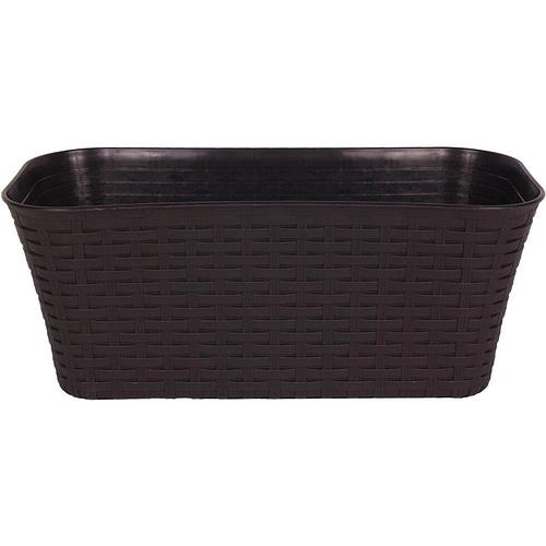 Ящик балконный Idea Ротанг 40x18x16 см v11 л пластик коричневый (id ...