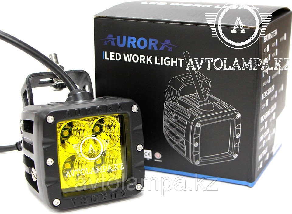 Фара AURORA ALO-T-2-E4T Жёлтый СВЕТ ближнее освещение, квадратная фары Aurora 1шт: продажа, цена ...