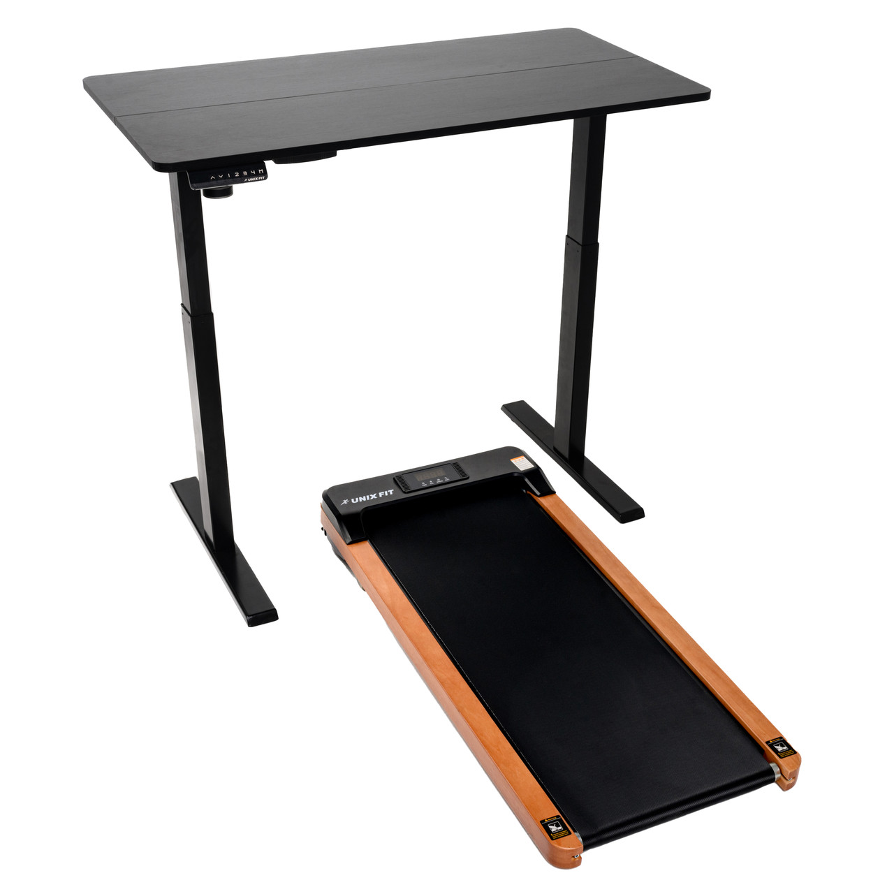 Регулируемый стол для беговой дорожки UNIX Fit Wood E-Desk: Письменные ...