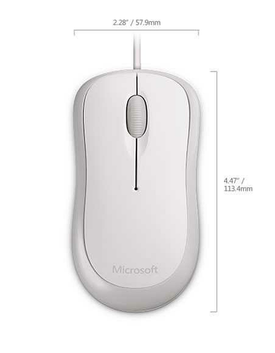 Мышь Microsoft Basic Mouse, USB, White (id 105692030)