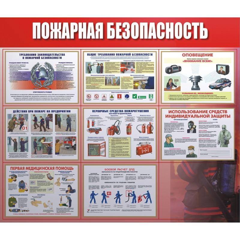 Информационный стенд-плакат Пожарная безопасность 920х800 мм купить на ...