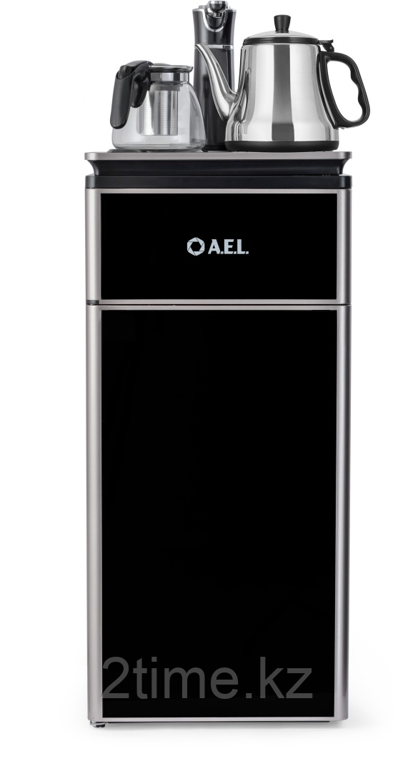 Кулер с чайным столиком Тиабар LK-AEL-51a black/silver купить в Алматы по низкой цене