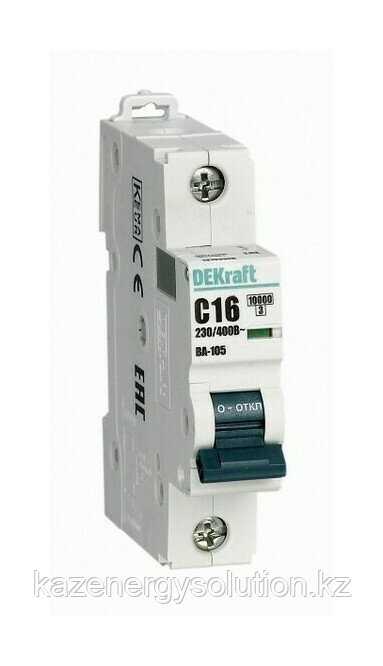 Автоматический выключатель DEKraft ВА-105 1P 6А (D) 10кА, 13199DEK (id ...