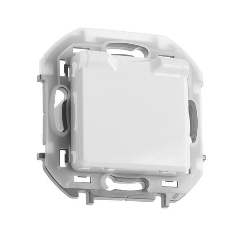Розетка Legrand INSPIRIA, 2К+З, IP 44, с откидной крышкой и шторками ...