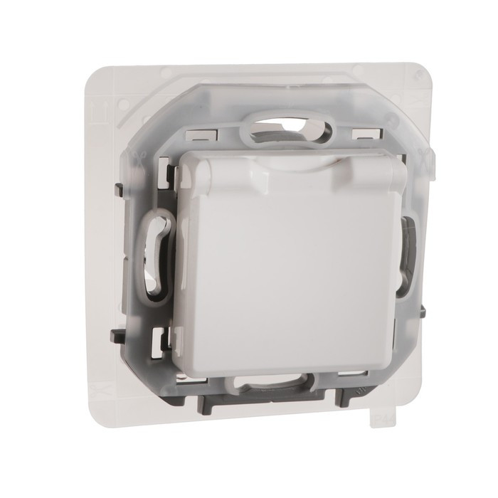Розетка Legrand INSPIRIA, 2К+З, IP 44, с откидной крышкой и шторками ...