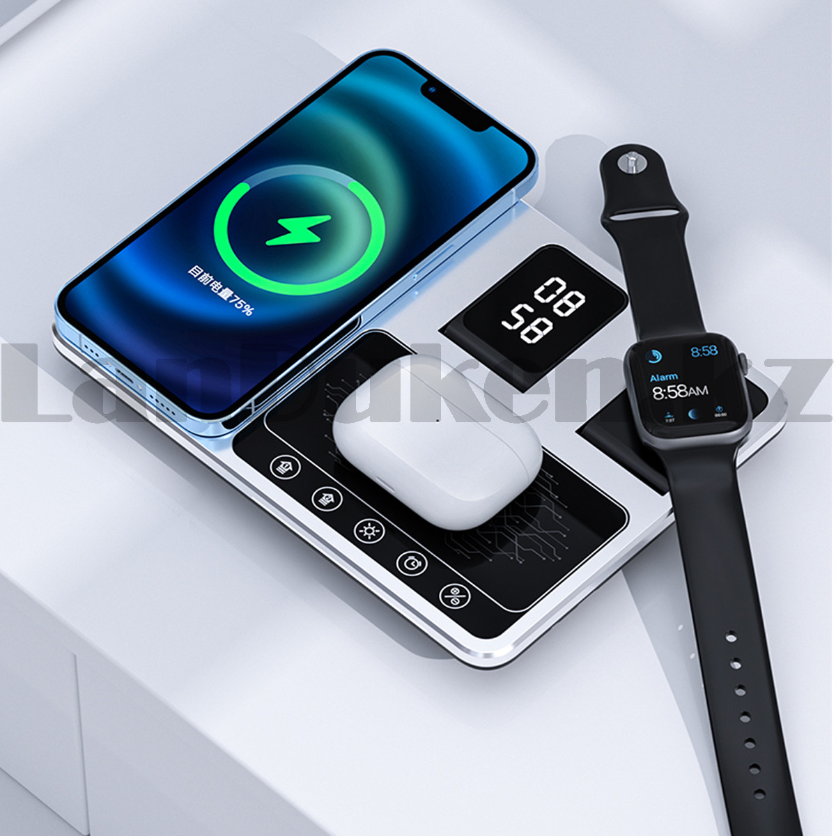 Многофункциональная беспроводная зарядка R-11 4 в 1 для смартфона ...