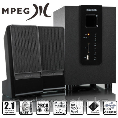 Колонки "Microlab M-100 U 2.1 with Subwoofer 9W RMS (2,5Wx2 + 4W),Black ...
