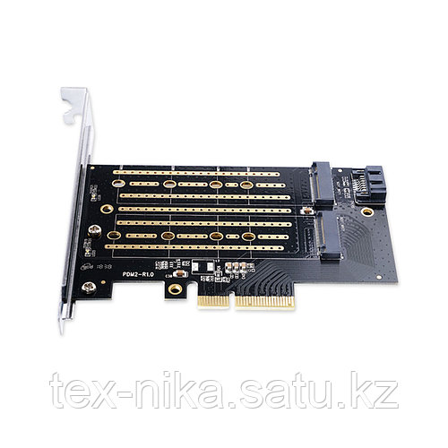 Контроллер PCI-E x4 - NVMe M.2 + SATA M.2 (id 107141529)
