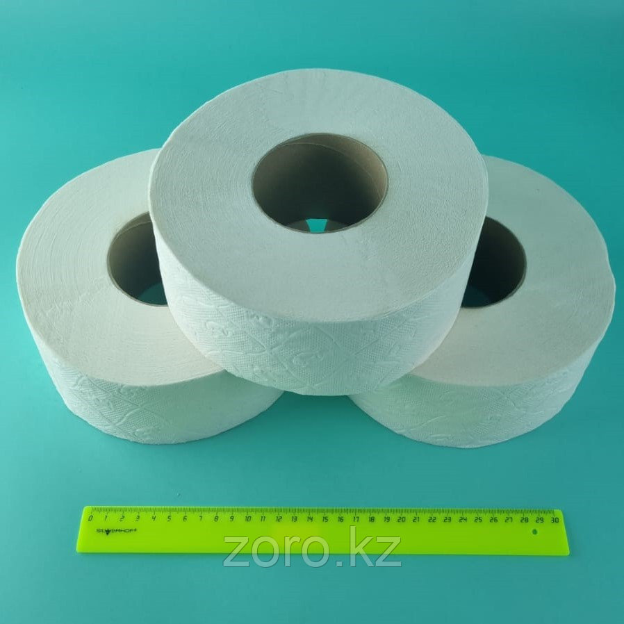 Туалетная бумага двухслойная 150 метров с втулкой 80 мм для диспенсеров ...
