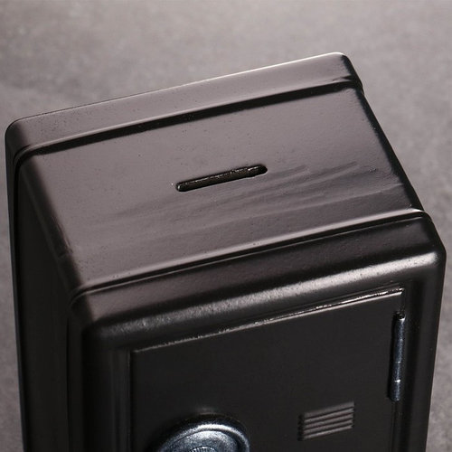 Копилка "Сейф" черный, 12х10х18см (id 107379702)
