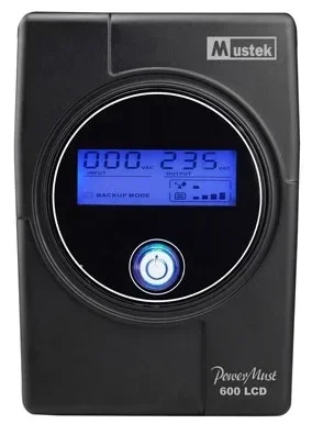 UPS Mustek PowerMust 600 LCD, 360W, 3 розетки, 2хRJ-11, RS-232, AVR ...