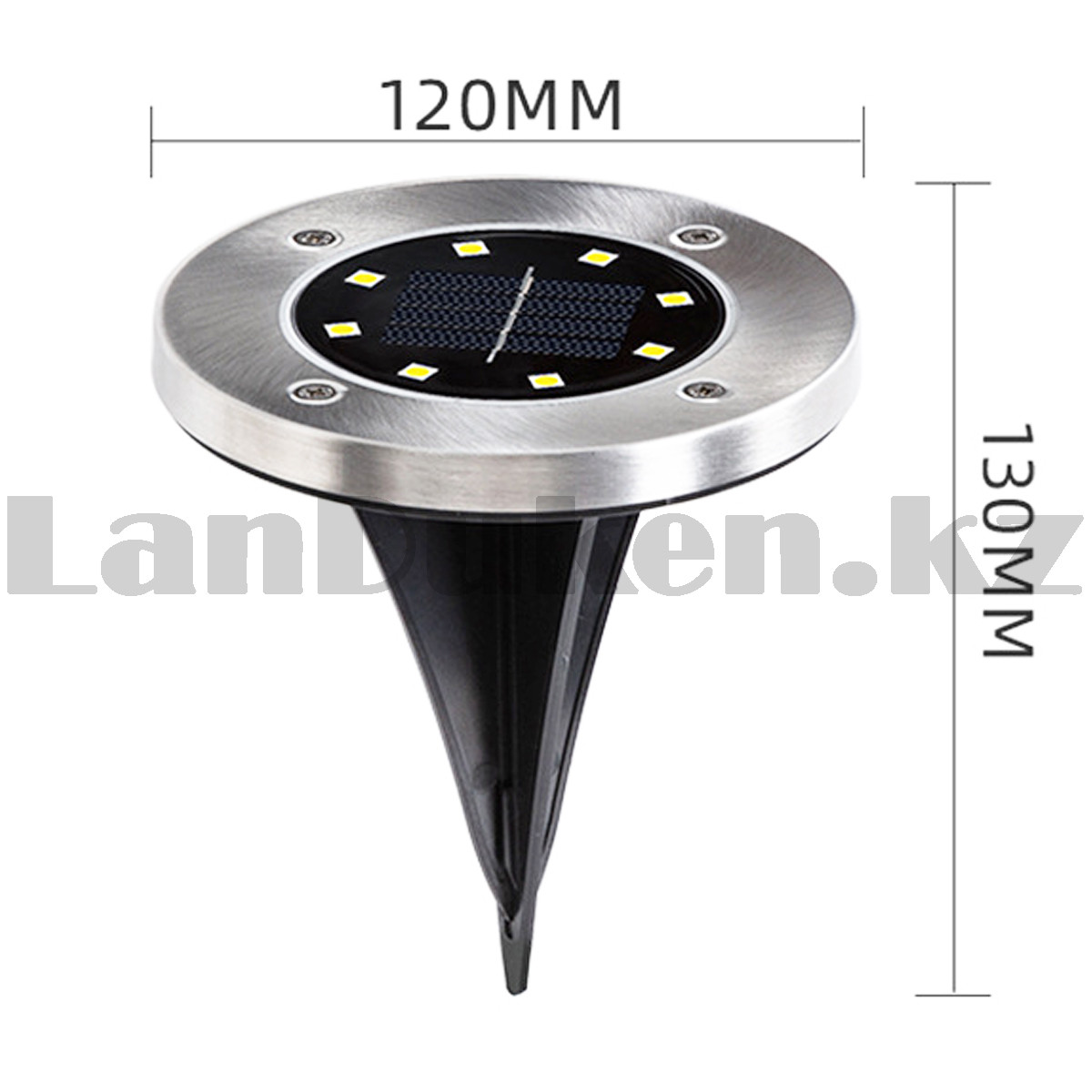 Садовые светильники на солнечных батареях Disk Lights 8 светодиодов 4 шт