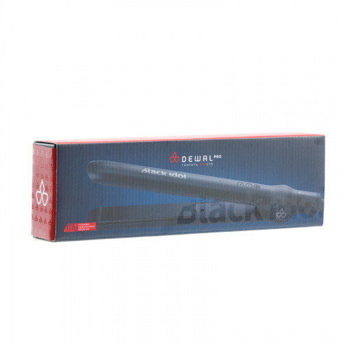 DEWAL PRO BLACK IDOL Щипцы для выпрямления волос 24х110мм, с терморег., титан-турмалин покр ...