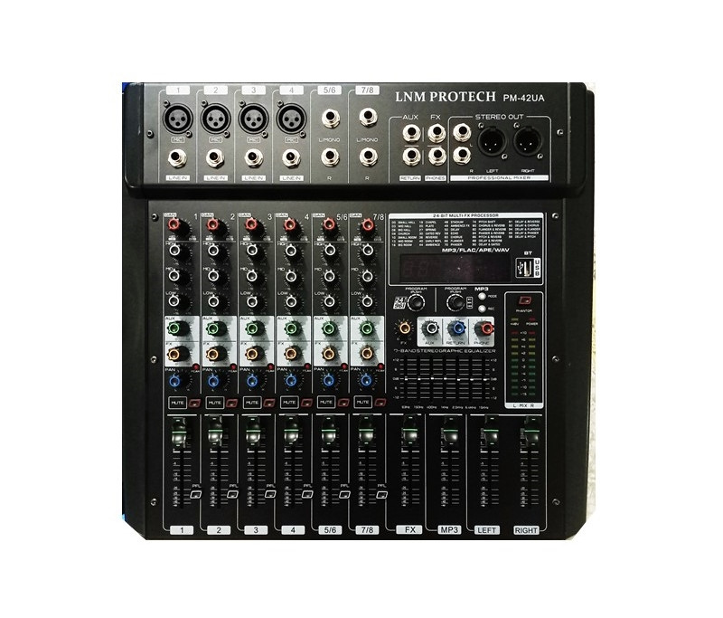 Профессиональная микшерная консоль со встроенным усилителем LNM Protech ...