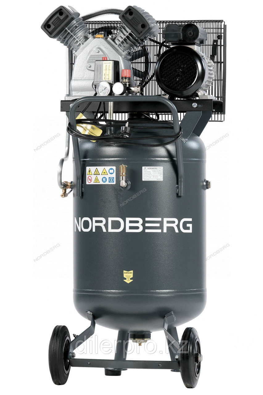 Компрессор вертикальный 220В NORDBERG NCPV100/420A ресивер 100 л, 420л ...