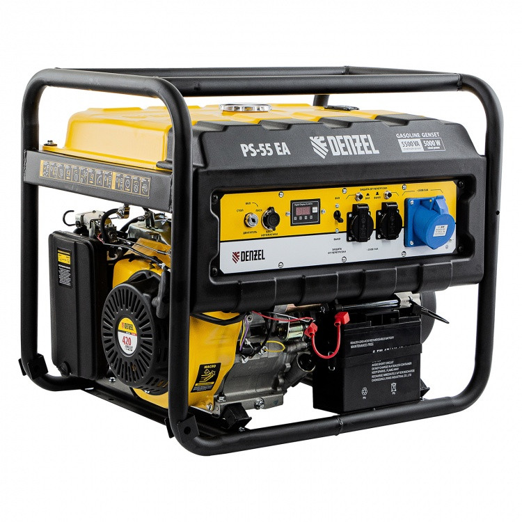 Генератор Denzel PS 55 EA 5.5 кВт бензиновый: продажа, цена в Алматы ...
