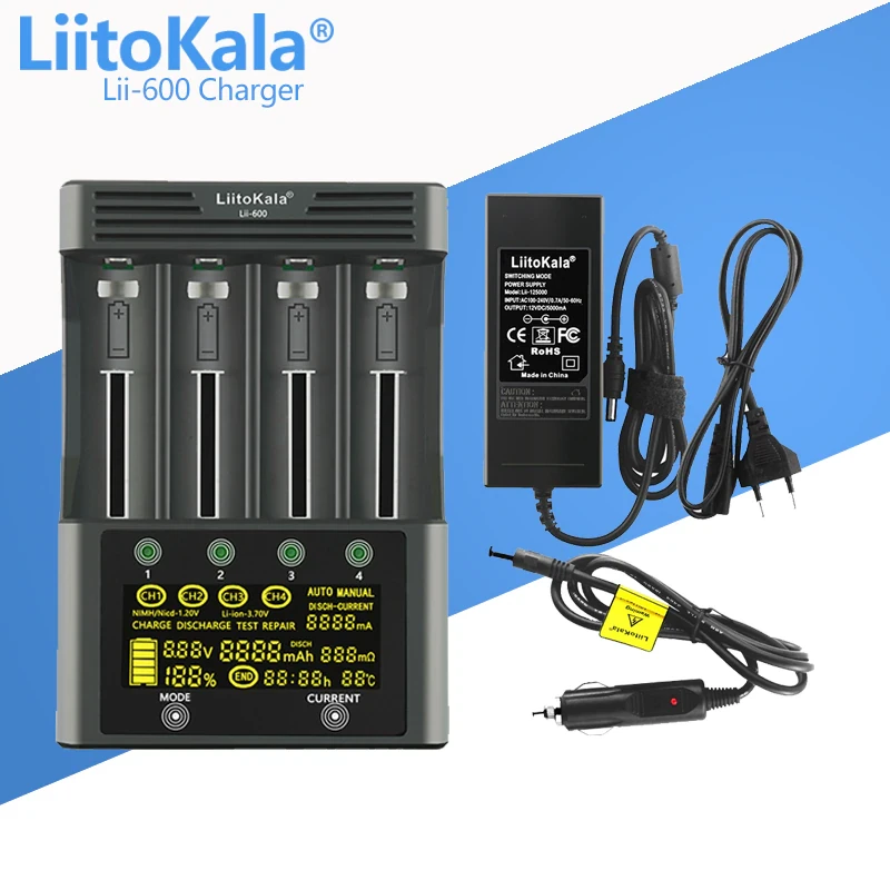 Зарядное устройство LiitoKala lii-600 с LCD дисплем.: продажа, цена в ...