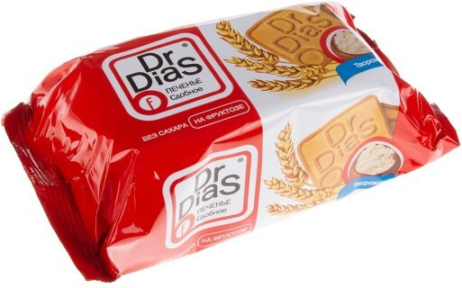 Печенье Dr.DiaS сдобное творожное на фруктозе 170 гр.: продажа, цена в ...