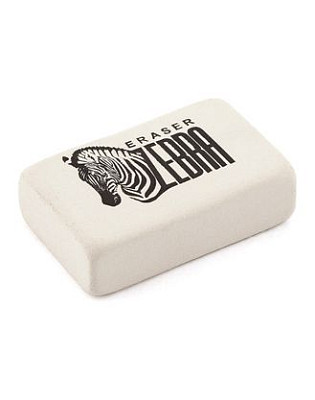Ластик из натурального каучука "Hatber Zebra", 32х18х8мм, прямоульный ...