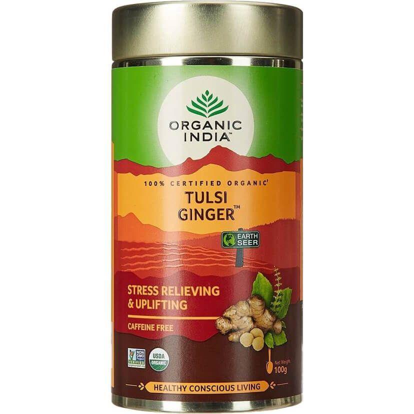 Органический Чай Тулси с Имбирем (Tulsi Ginger ORGANIC INDIA), 100 г ...