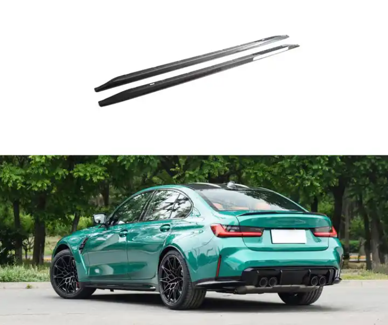 Карбоновые боковые юбки для BMW M3 Competition G80 2021-2023: продажа ...