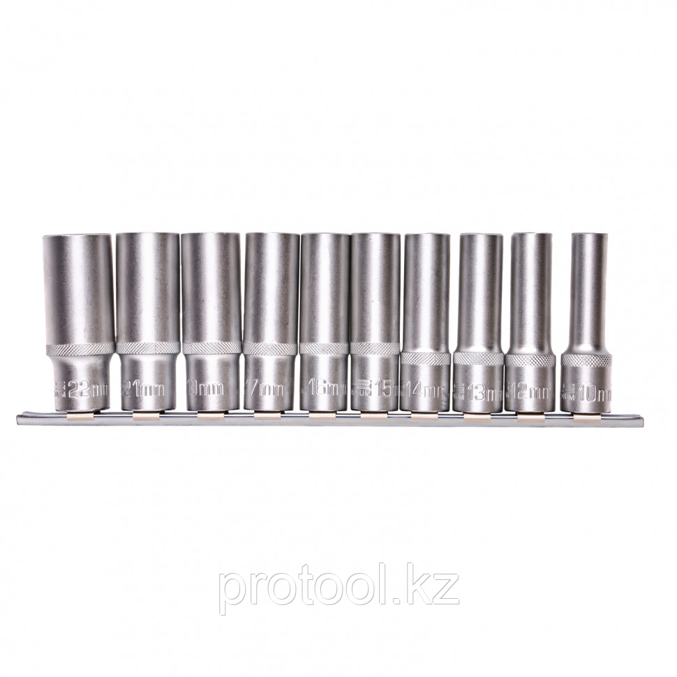 Купить Набор удлиненных торцевых головок 1/2", 6-ти гр., CrV, 10шт., 10 ...