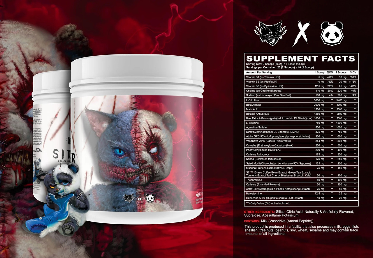 Предтренировочный комплекс Panda Supps X Black Magic Sinister Pre 724g - купить по лучшей цене в ...