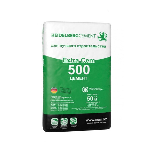 Цемент Heidelberg М-500 (Актау) 50кг: продажа, цена в Актобе. Цемент от ...
