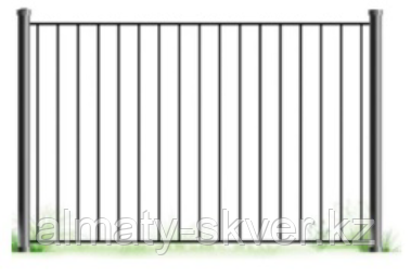 Ограждение из труб, с металлическими стойками тип 3ПМ - 30.15. УСН 8601-0602-0401: продажа, цена ...