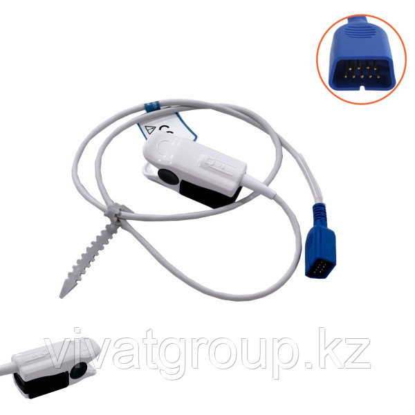Датчик пульсоксиметрический SpO2 Nihon Kohden, взрослый, клипса, 9 Pin ...