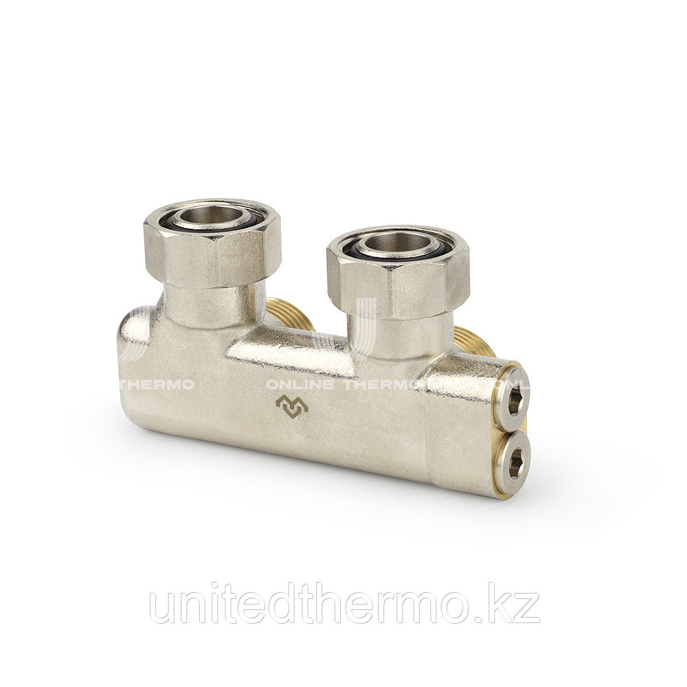 Угловой узел нижнего подключения 3/4"EKх3/4"EK, для двухтрубных систем ...